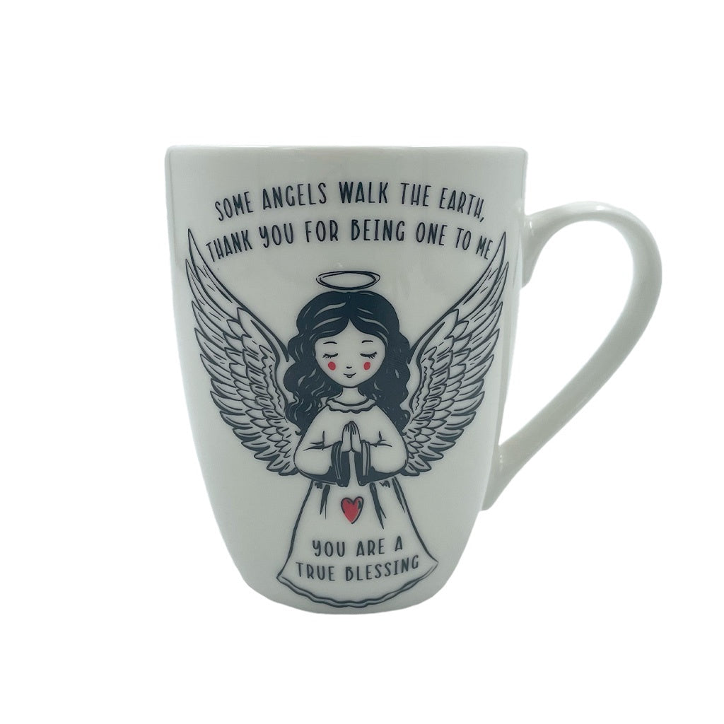 XMAS MUG 350ML WHITE ANGEL BLESSING – NIKKI'S The Gift Shop