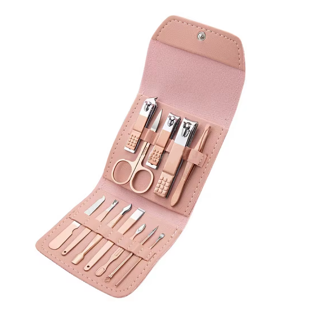 MANICURE SET LIGHT PINK 12PC – NIKKI'S The Gift Shop