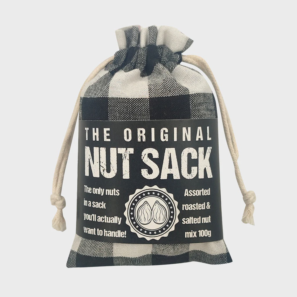 NUT SACK CHECKED BLACK & WHITE BAG 100G MIXED NUTS (EXPIRY 1 MAY 2026) – NIKKI'S The Gift Shop