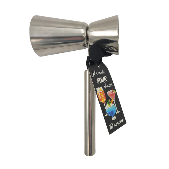 TOT MEASURE WITH HANDLE STAINLESS STEEL 25ML / 50ML – NIKKI'S The Gift Shop