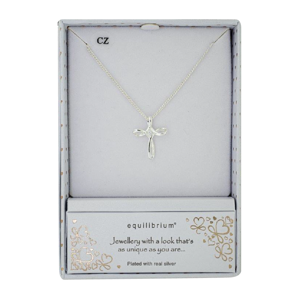 NECKLACE STYLISH CROSS WITH CUBIC ZERCONIA – NIKKI'S The Gift Shop