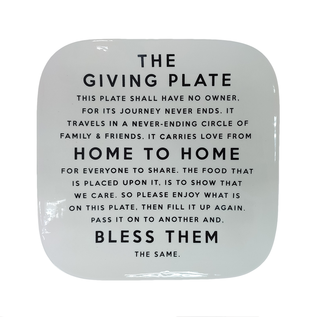 GIVING PLATE SQUARE WHITE 25CM – NIKKI'S The Gift Shop