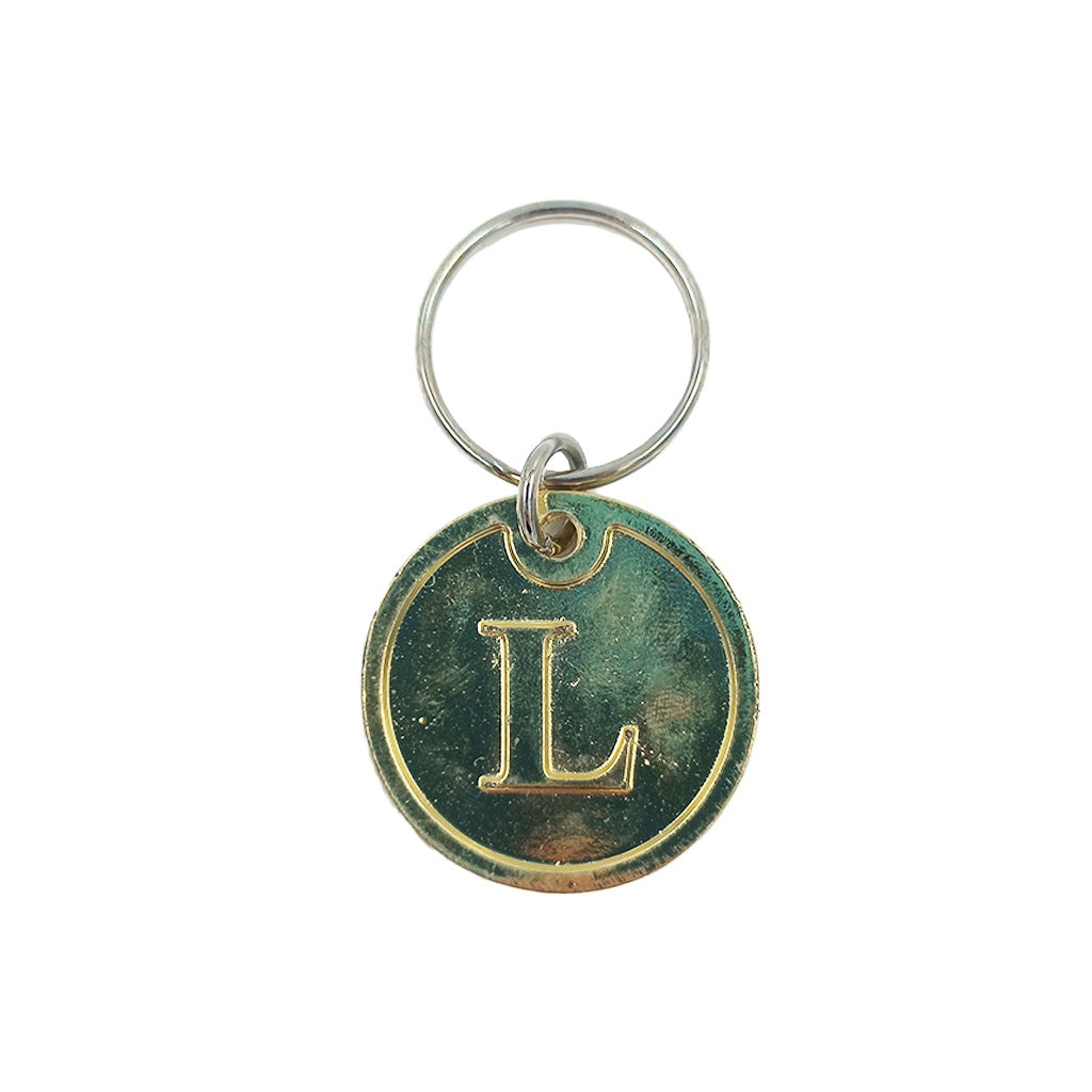 L KEYRING ROUND GOLD – NIKKI'S The Gift Shop