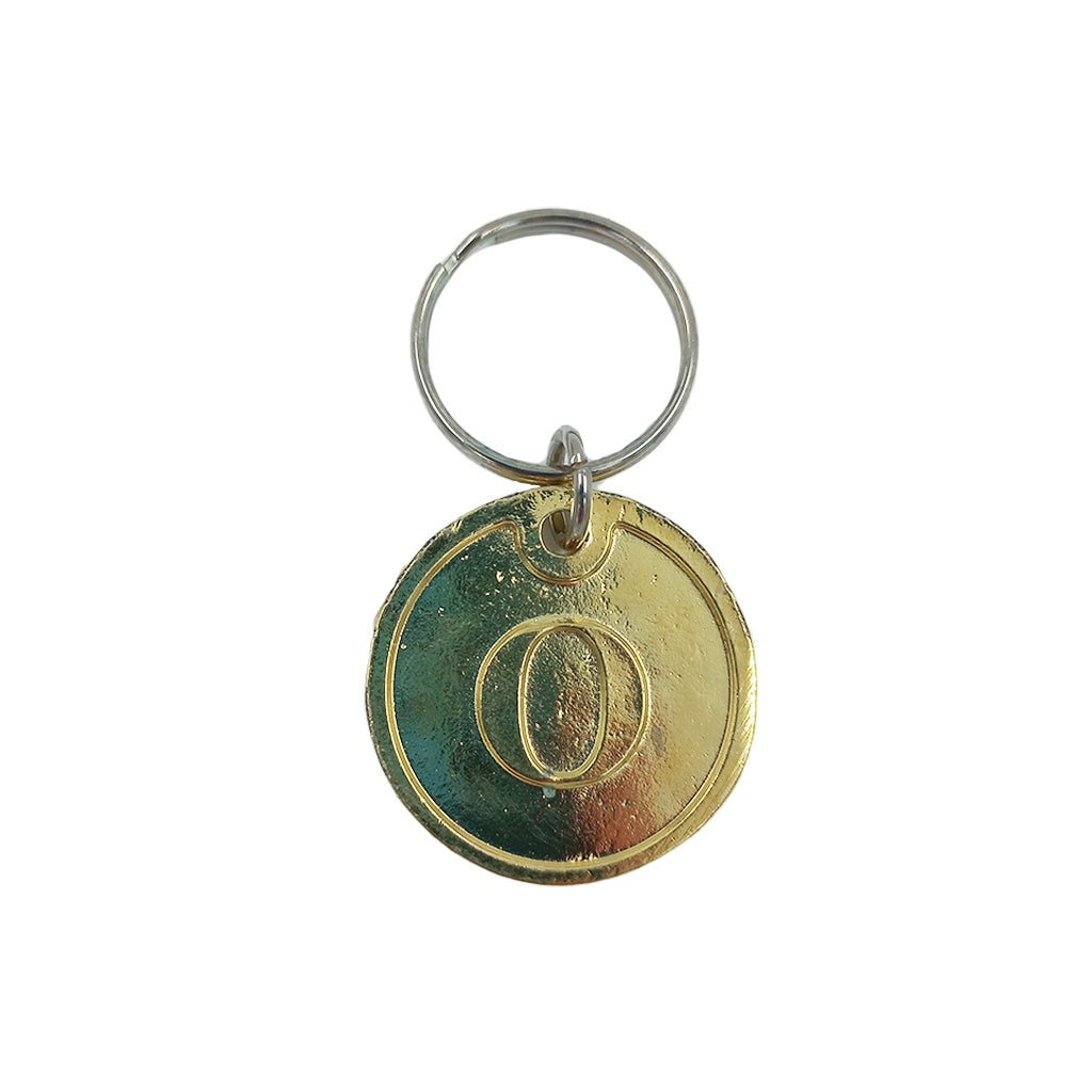 O KEYRING ROUND GOLD – NIKKI'S The Gift Shop