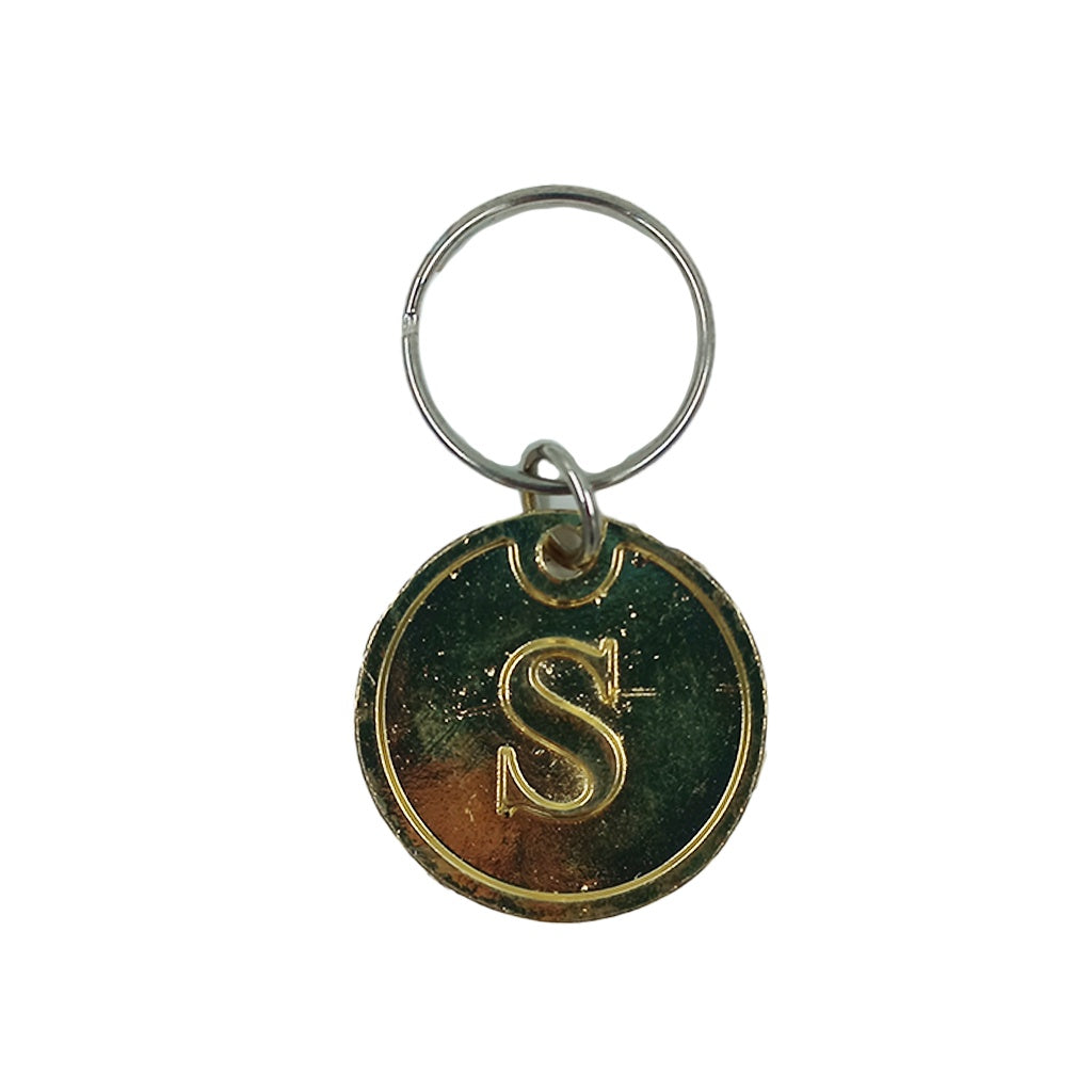 S KEYRING ROUND GOLD – NIKKI'S The Gift Shop