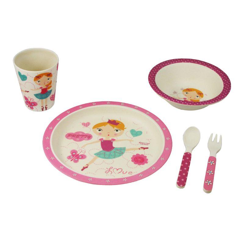 BAMBOO KIDS EAT SET 5PC BALLET – NIKKI'S The Gift Shop